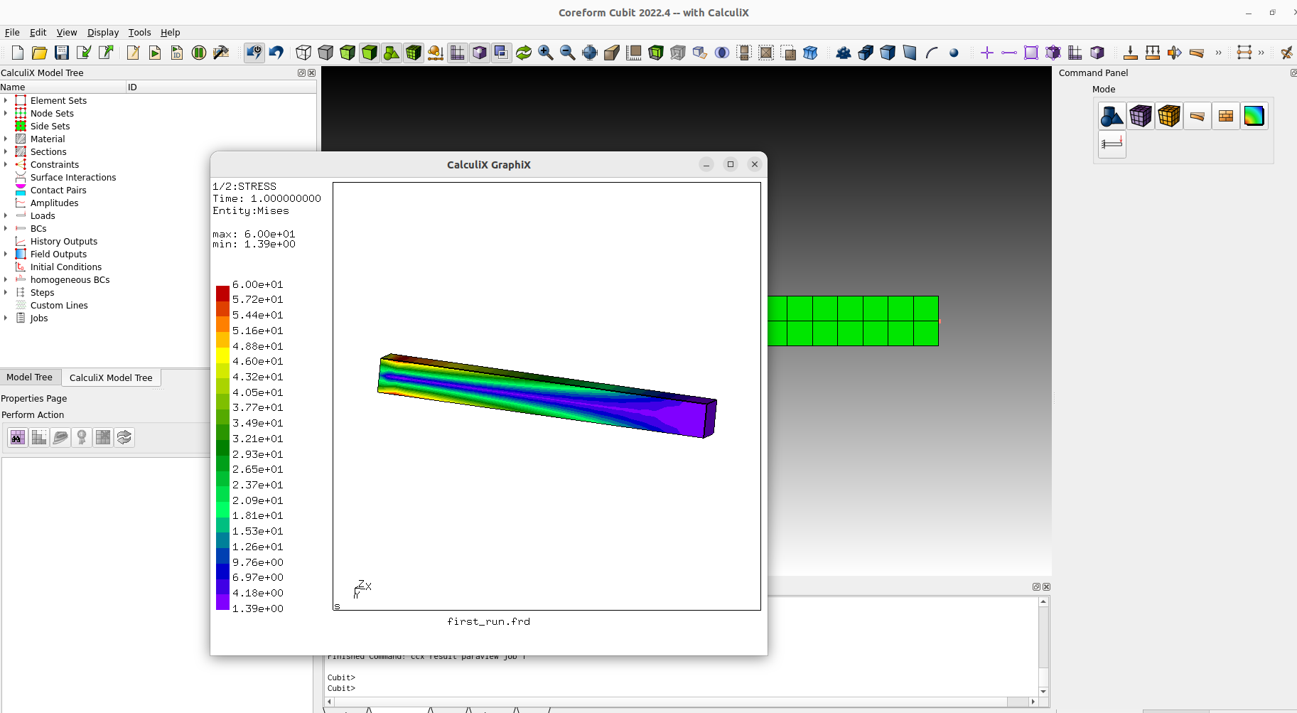 Calculix Component For Coreform Cubit